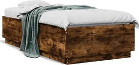 Rám postele kouřový dub 90 x 190 cm kompozitní dřevo 3209755