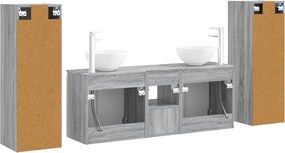 Sada koupelnového nábytku 5 ks Šedý Sonoma 33 x 34,5 x 100 cm 3405989