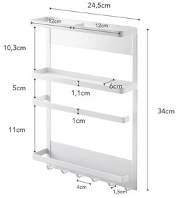 Velký bílý magnetický držák do kuchyně YAMAZAKI Tower Magnetic Side Rack