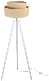 Podlahová lampa JUTA, 1x jutové stínítko, (výběr ze 6 barev konstrukce)