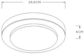 Lucide 79179/12/72 - LED Stropní koupelnové svítidlo DIMY LED/12W/230V