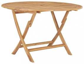 Skládací zahradní stůl Ø 120 cm masivní teakové dřevo