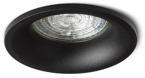Rendl R14101 zápustné stropní bodové svítidlo do koupelny ISLA černé, 230V, GU10, IP65