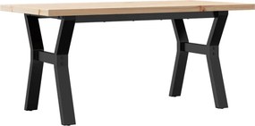 Konferenční stolek s Y rámem 100x50x45,5 cm borovice a ocel 3282776