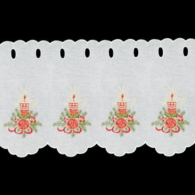 KRÁTKÁ ZÁCLONA NA POUTKÁCH XMAS15 145X40 CM VZOROVANÁ