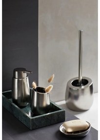 Keramická WC štětka v matně stříbrné barvě Badi - Wenko
