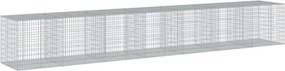 Gabionový koš s víkem 700 x 100 x 100 cm pozinkované železo 3295202