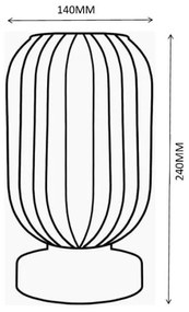Globo 15469TA - Stolní lampa NORMY 1xE27/40W/230V hnědá