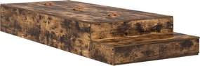 Rám postele s úložným prostorem se zásuvkou Kouřový dub 90 cm 3335609
