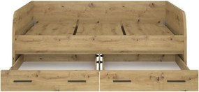 Postel 2S, 90x200, dub artisan, AIRON