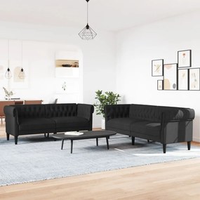 2dílná sedací souprava černá textil 3209202
