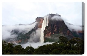 Obraz Andělský Vodopád Skok Ve Venezuele Nedostatek Nedostatek Přírodní plátno 120x80