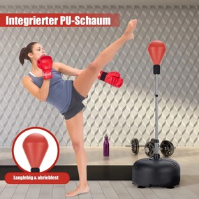 Costway Boxovací koule 140-158 cm výškově nastavitelná sada boxovacích pytlů