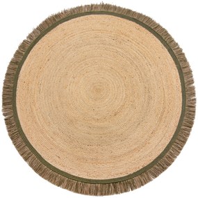 Flair Rugs, Kusový koberec Kahana Green kruh, 180x180 (průměr) kruh, zelená, chodba / předsíň