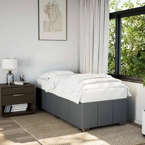 Rám postele bez matrace tmavě šedá 90 x 190 cm textil 3284798