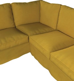 Potah na pohovku IKEA  Ektorp rohová barva žlutá látka pletený vzor