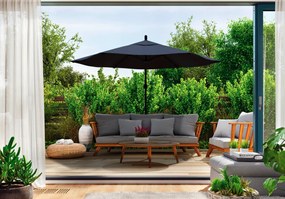 Zahradní skládací slunečník SUNVI 300 cm, šedý + obal zdarma
