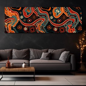 Obraz na plátně - Vesmírná tkanina FeelHappy.cz Velikost obrazu: 180 x 60 cm