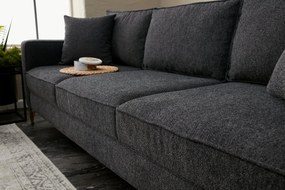 Hanah Home Třímístná pohovka BERLIN antracitová 222 cm 825BLC2796