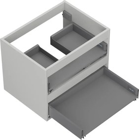 Mexen Box-A, závěsná skříňka 60 cm, 2 zásuvky, matná šedá, 91AX0-0600-470-2-62