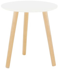 Vikio Příruční stolek, bílá / přírodní, PAMINO