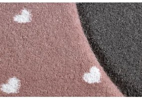 koberec PETIT PLAMEŇÁCI, SRDCE, růžový velikost 120x170 cm | krásné koberce cz