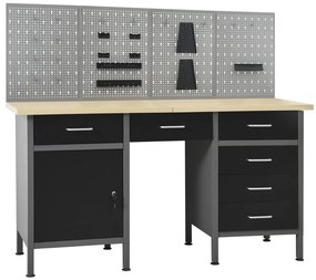 Pracovní stůl se čtyřmi nástěnnými panely 3053429