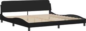 Postel s matrací Dover černá 200 x 200 cm umělá kůže 3208477