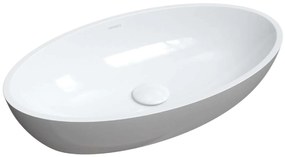 OMNIRES Siena M+ - Umyvadlo na desku 60x35 cm, bez přepadu, bílá/šedá SIENALUNBSP
