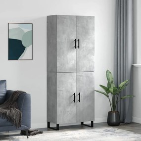 Skříň highboard betonově šedá 69,5x34x180 cm kompozitní dřevo 3195703