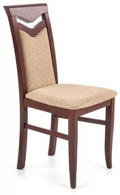 Židle CITRONE (Tmavý ořech / Béžová)