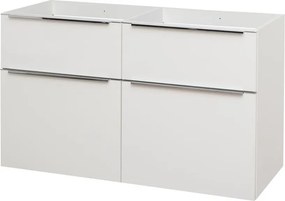 Mereo Mereo, Mailo, koupelnová skříňka 121 cm, bílá, dub, antracit, CN513S