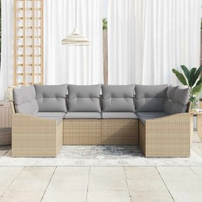 Set pohovek 6 ks Béžová polyratan 3346860