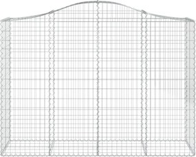 Klenutý gabionový koš 200 x 50 x 140/160 cm pozinkované železo 153397