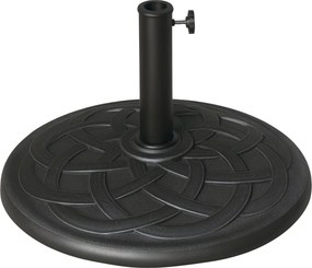 Základna pro slunečník Outsunny, hmotnost 19 kg, stojan pro slunečník vhodný pro stonky 38 mm/48 mm, pryskyřice, pro terasu nebo patio Ø54,5x34 cm, br