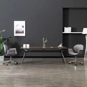 vidaXL Otočná kancelářská židle umělá kůže [3054828] Barva: světle šedá
