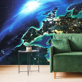 Fototapeta zářivá modrá planeta - 300x200 cm