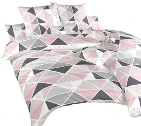 Dadka Povlečení bavlna Pyramidy pudrové  200x200, 2x70x90 cm
