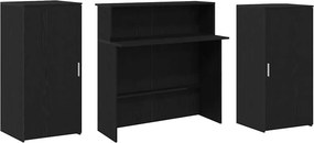 Recepční stůl černý dub 200x50x103,5 cm kompozitní dřevo 3324215