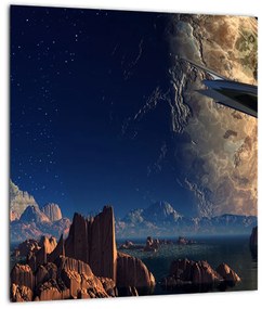 Obraz - Přílet mimozemšťanů (30x30 cm)