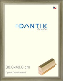 DANTIK rámeček 30x40 | OPERA Colori zelená (Plexi Čiré)
