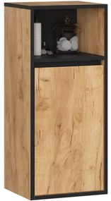 Kúpeľňová skříňka VAMI Š35 1D 1W dub craft / čierna