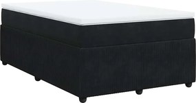 Box spring postel s matrací černá 120 x 190 cm samet 3285628