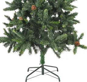 Umělý vánoční stromek se šiškami zelený 180 cm 284315