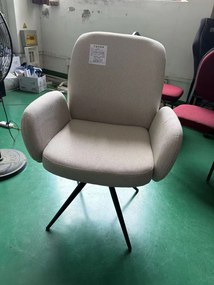 HOMCOM čalouněné křeslo s područkami, béžové