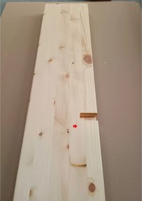 Jednolůžková postel z borovicového dřeva bez čela s roštem 120x200 cm v přírodní barvě Kanso - II. jakost – Karup
