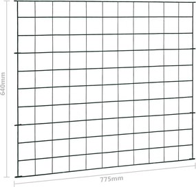Zahradní plot 77,5 x 64 cm zelený 146102