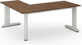 Rohový kancelářský stůl PRIMO FLEXIBLE, 180x160 cm, ořech