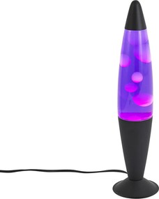 Lávová lampa fialová s bílým voskem vč. LED - Molten Lava
