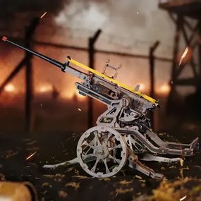 RoboTime Protiletadlové dělo / 3D dřevěná mechanická skládačka / 133 d